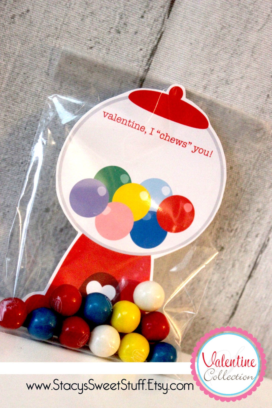Gumball Machine Valentine, Gum Valentine, Bubblegum Valentine ...