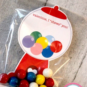 Gumball Machine Valentine, Gum Valentine, Bubblegum Valentine ...