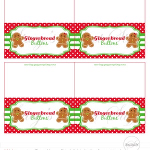 Gingerbread Buttons Christmas Bag Topper, Christmas Bag Topper ...