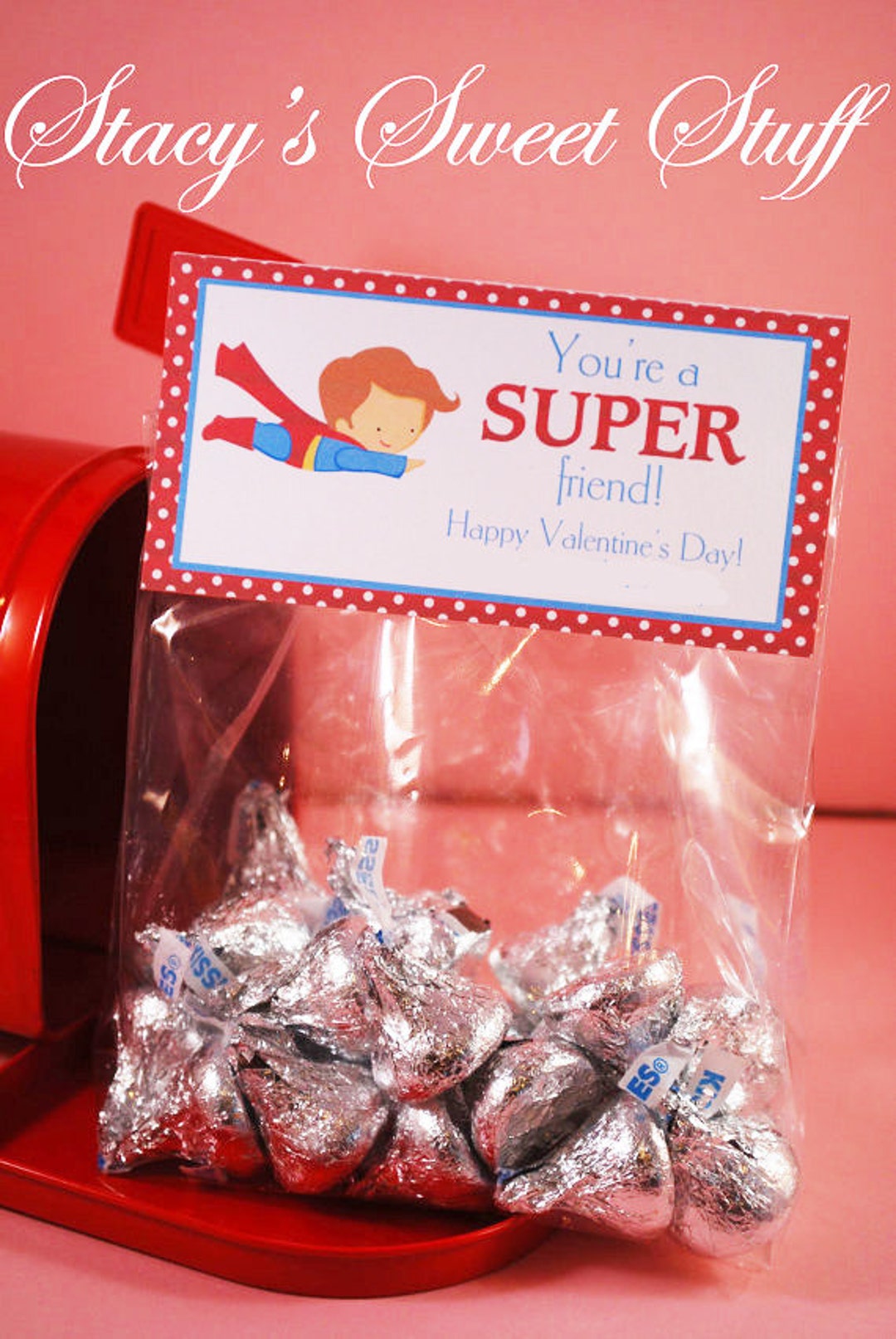 DIY Printable Valentine Bag Topper - Superhero, Boy - INSTANT DOWNLOAD ...