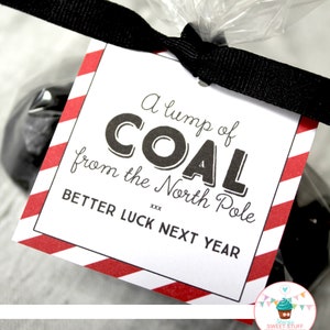 Coal Christmas Tag, Christmas Tag, Printabletag, Printable Christmas ...