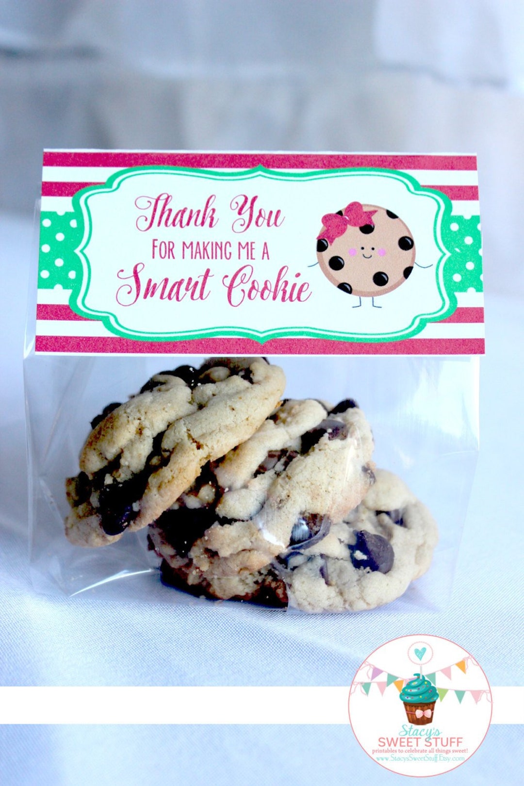 Smart Cookie Bag Topper, Christmas Bag Topper, Holiday Bag Topper ...