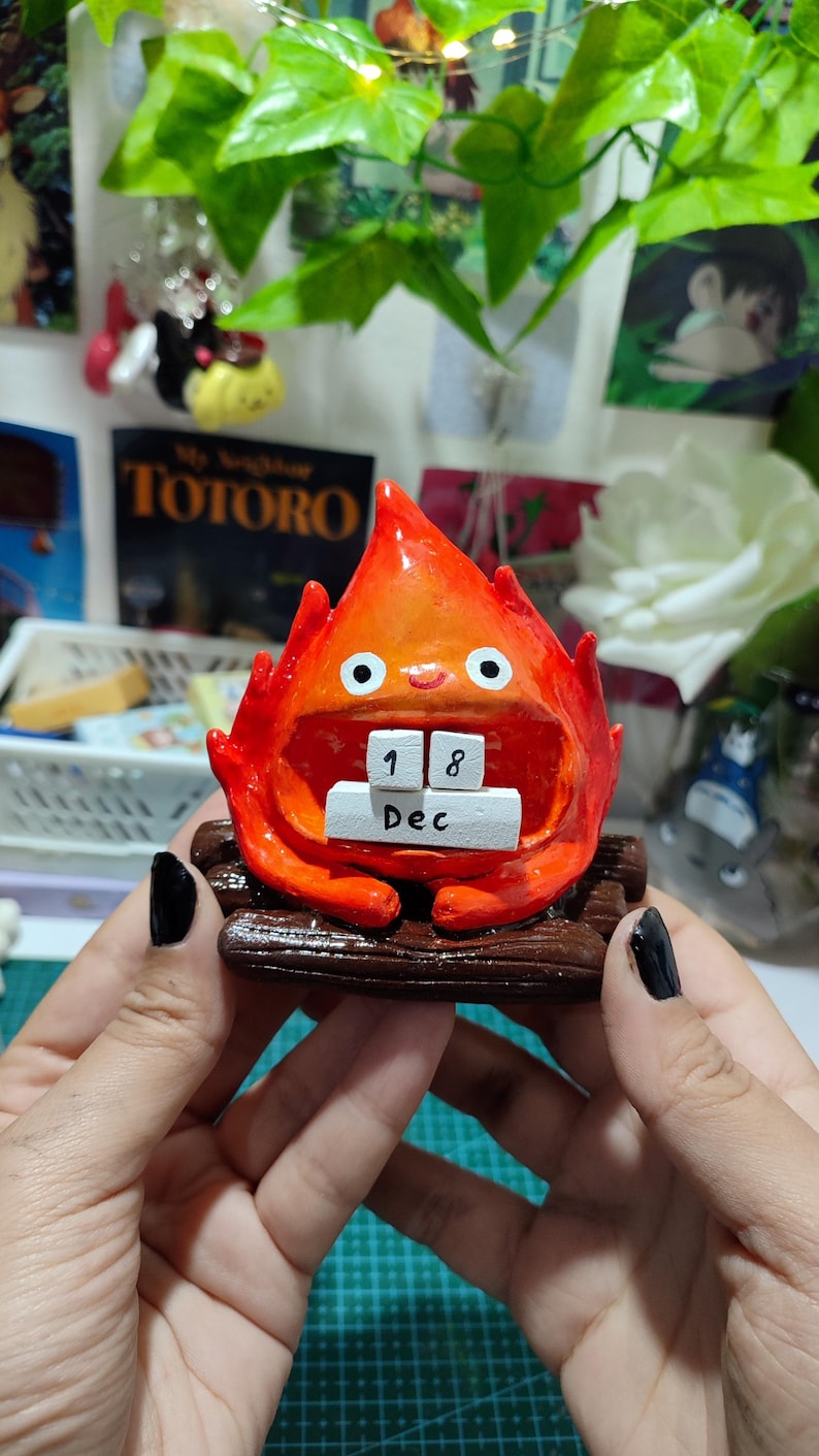 Calcifer Calendar - Howl's Moving Castle Fire Demon - Etsy
