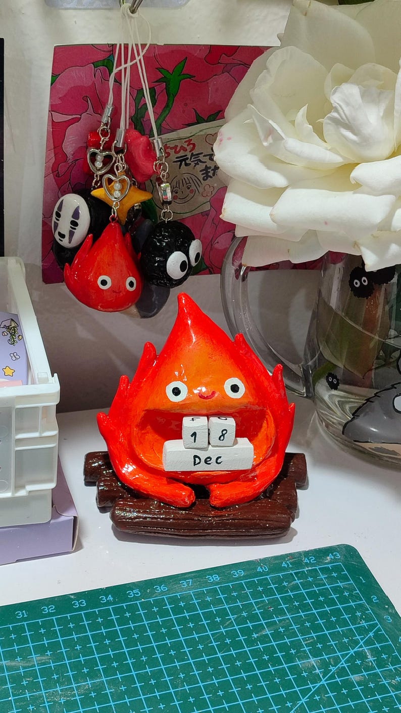 Calcifer Calendar - Howl's Moving Castle Fire Demon - Etsy