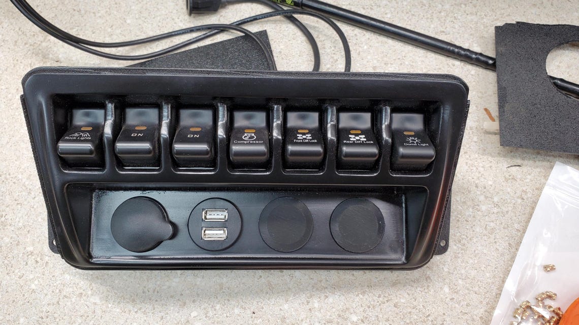 Wrangler TJ 7 Slot Switch Panel - Etsy
