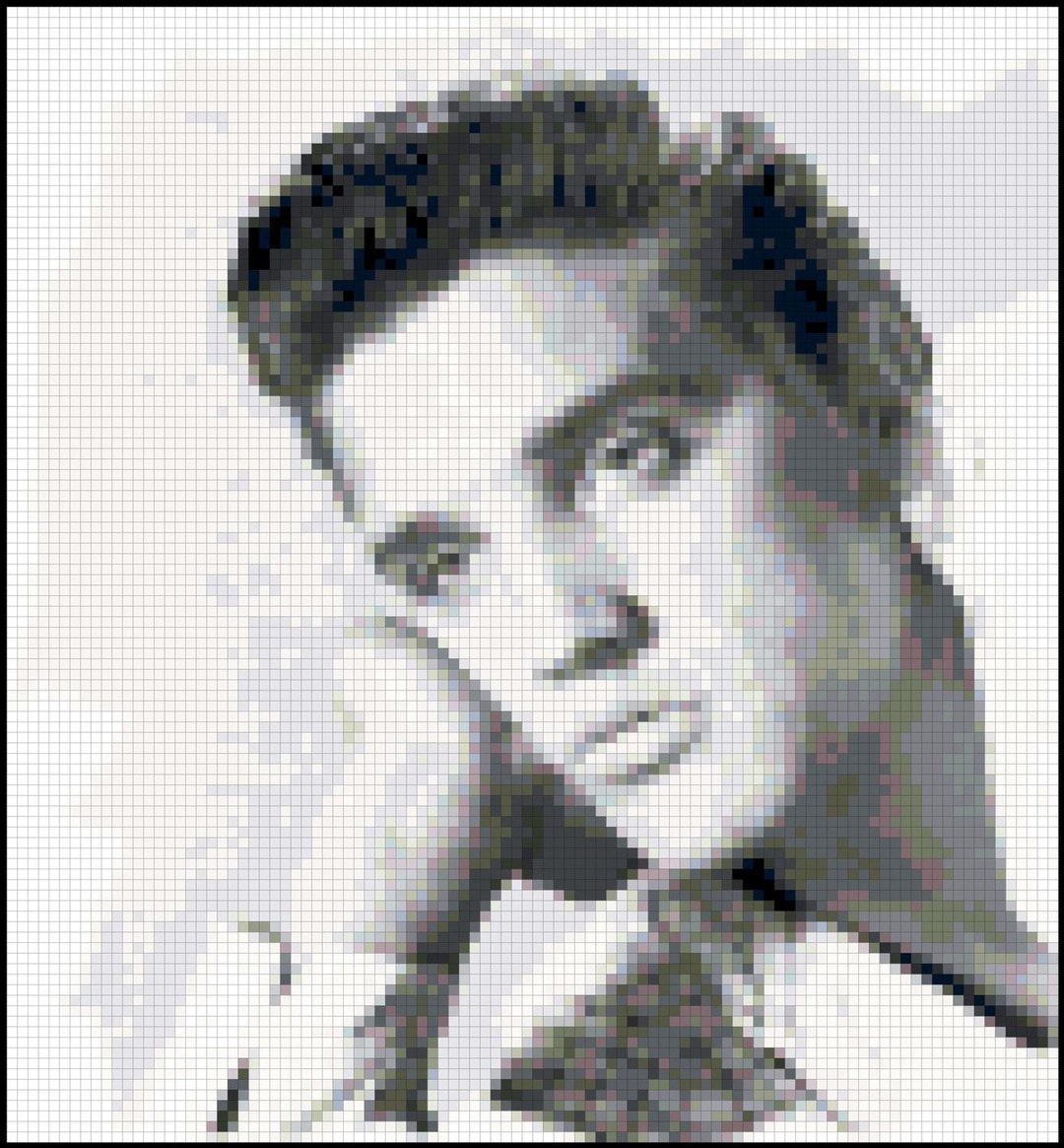 Tribute to Elvis Presley - Original Counted Cross Stitch Pattern - Etsy