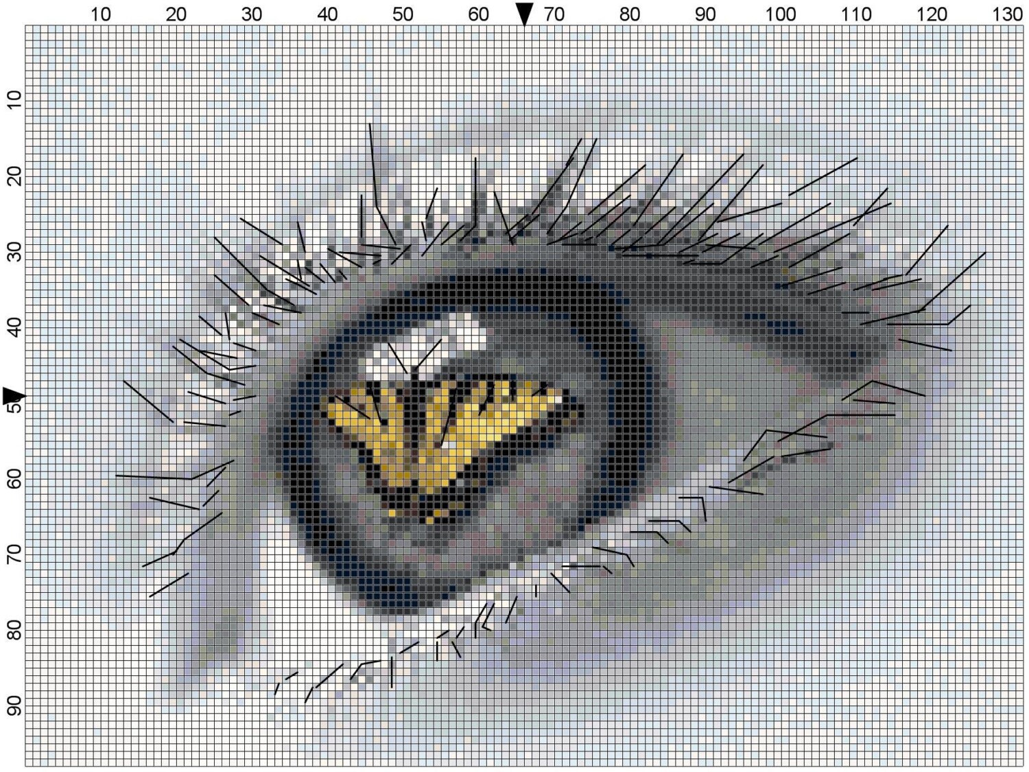 Counted Cross Stitch Original Pattern - Eye of the Beholder - Etsy