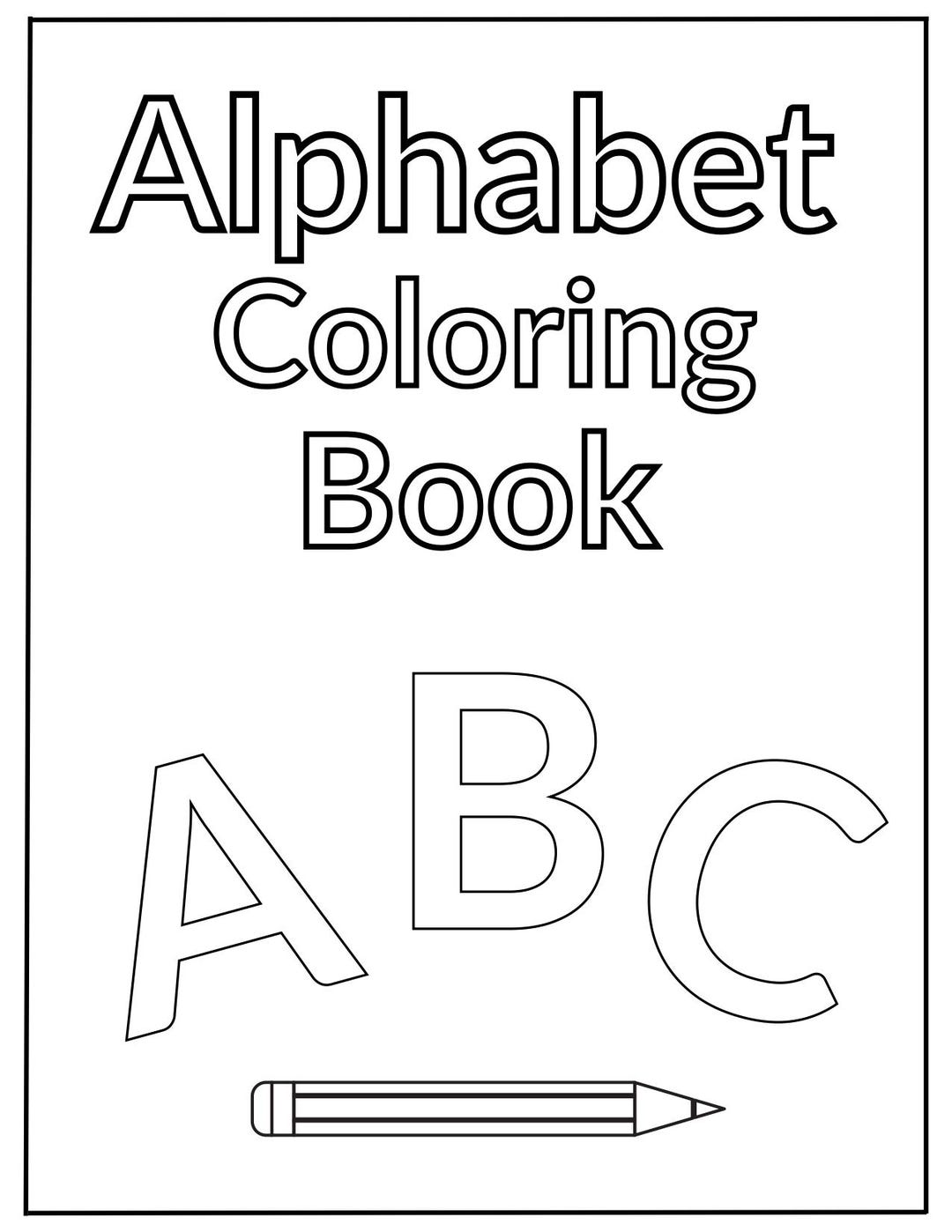 Alphabet Coloring Book - Etsy