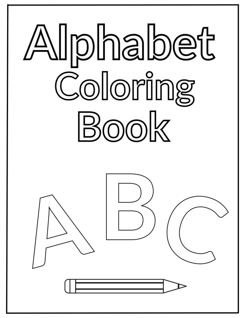 Alphabet Coloring Book - Etsy