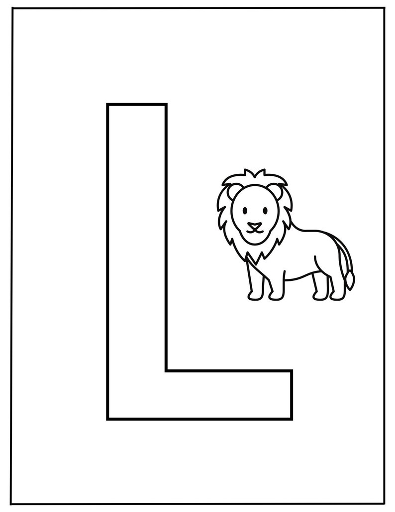 Alphabet Coloring Book - Etsy