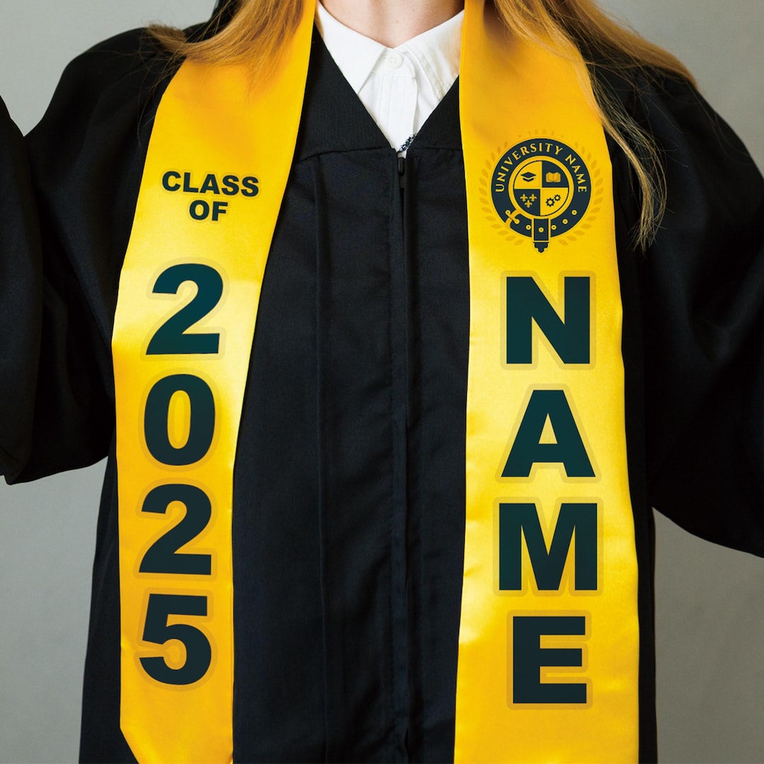 Personalized Graduation Sash – Custom Name & Year, Class of [2025 ...