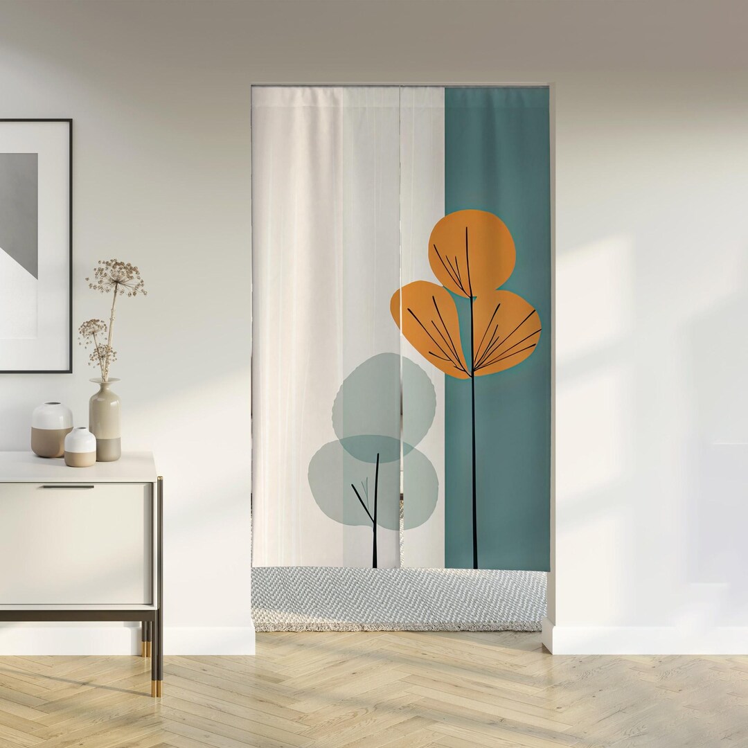 Minimalist Style Noren Door Curtain With Velcro/rod Pocket, Japanese ...