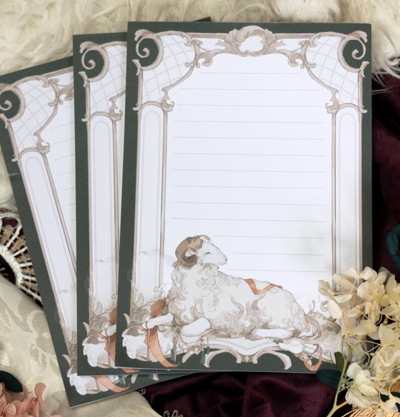 Sheep Ornamental A5 Notepad - Etsy