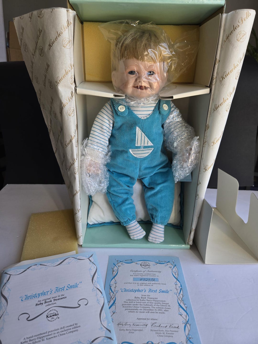 Procelain Doll Christopher's First Smile 1992 Artist Kathy Barry ...