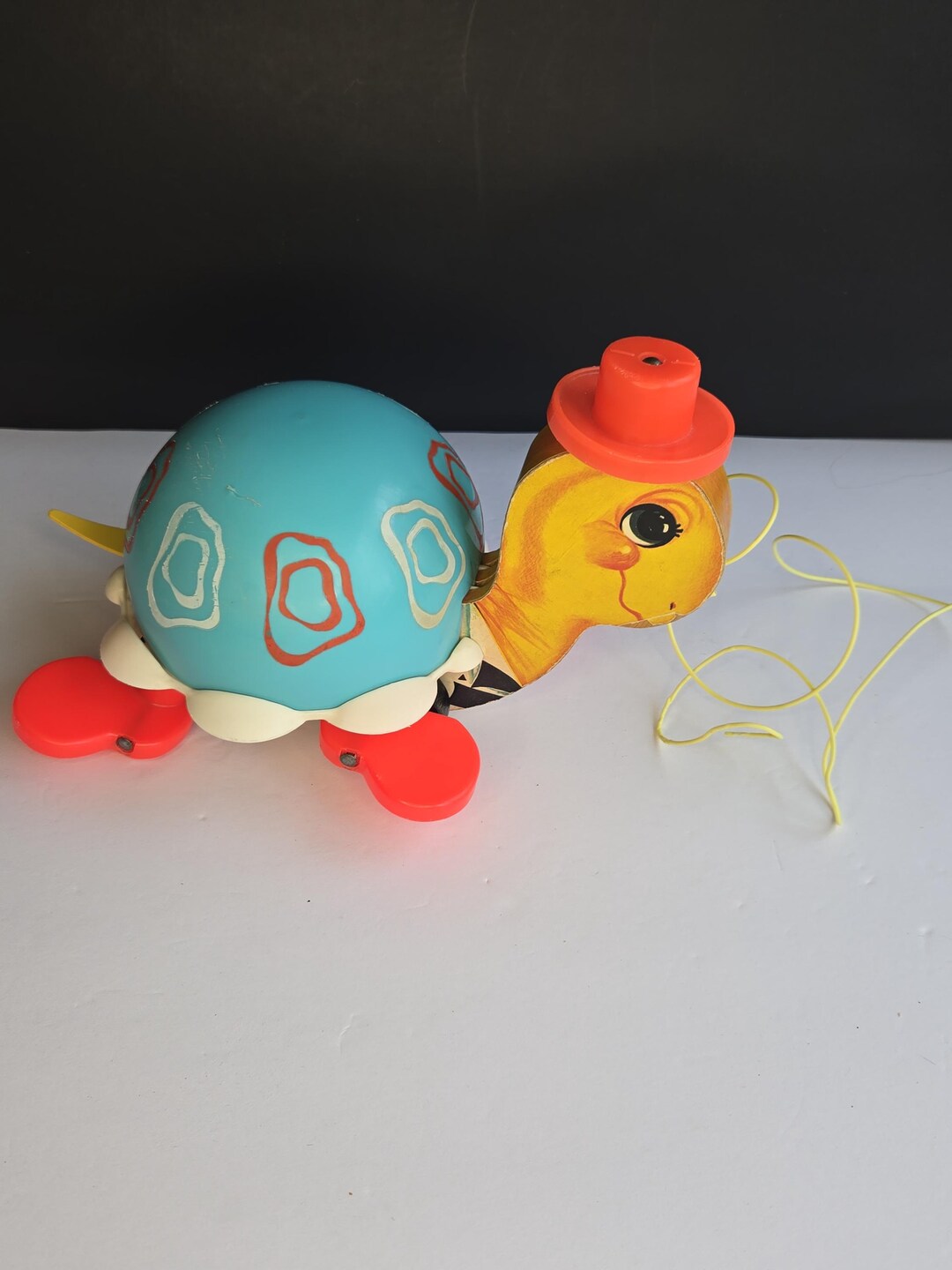 Vintage Fisher Price Tiptoe Turtle Pull Toy 1962 - Etsy