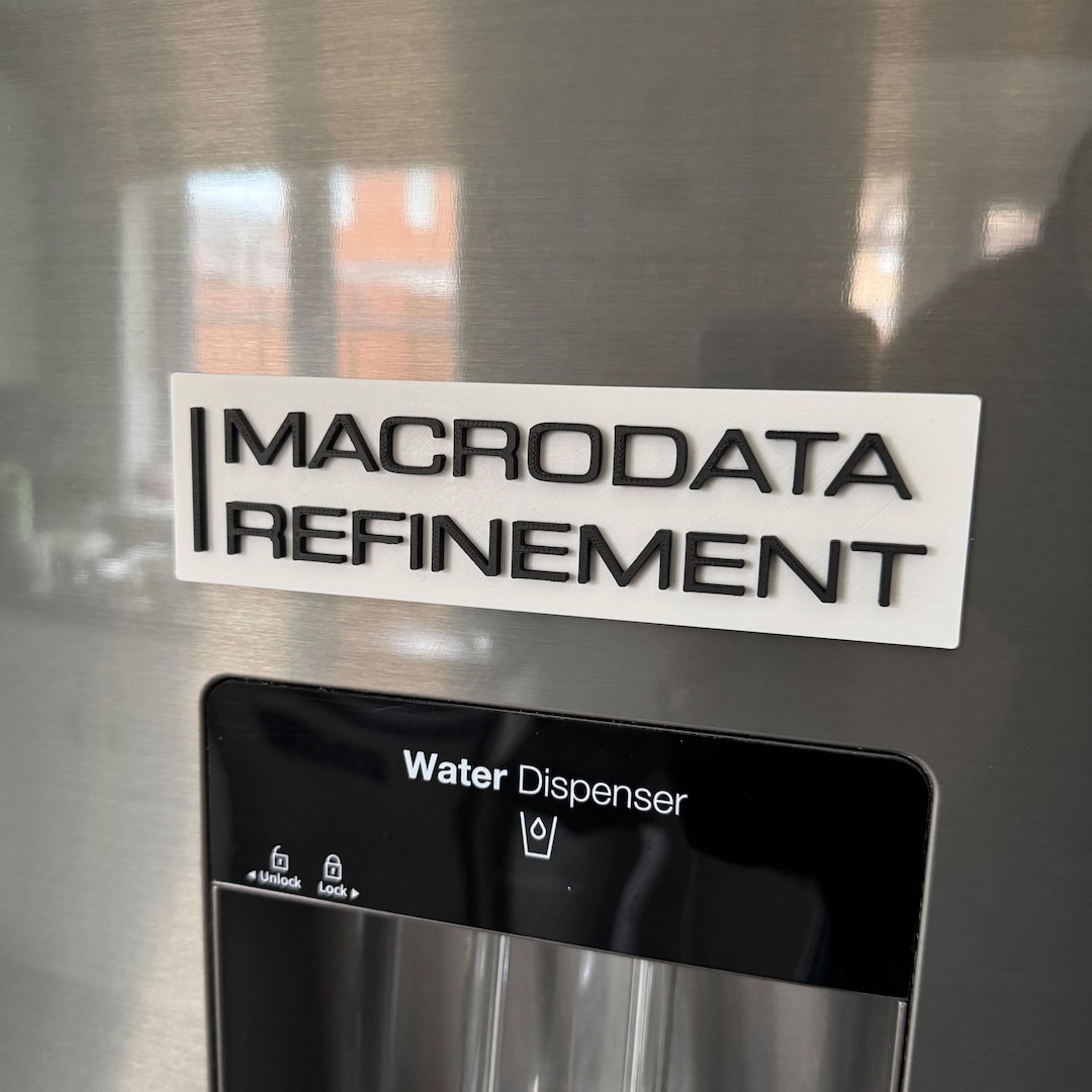 Macrodata Refinement Sign - Fridge Magnet From Severance and Lumon ...