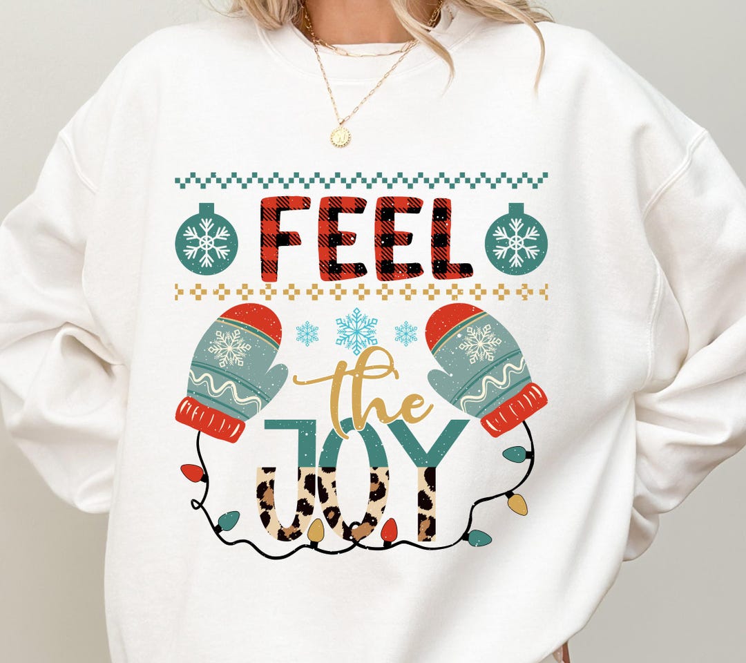 Christmas Feel the Joy Sweatshirt, Retro Christmas Feel the Joy Shirt ...