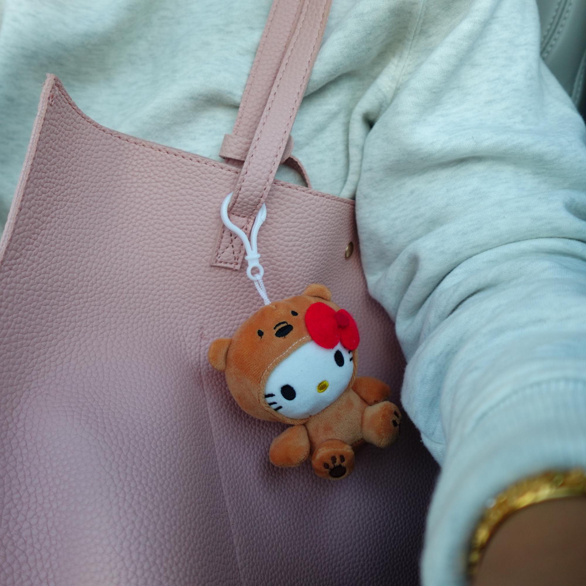 Mini Teddy Hello Kitty Bag Charm/ Keychain/ Hanging Car Ornament - Etsy