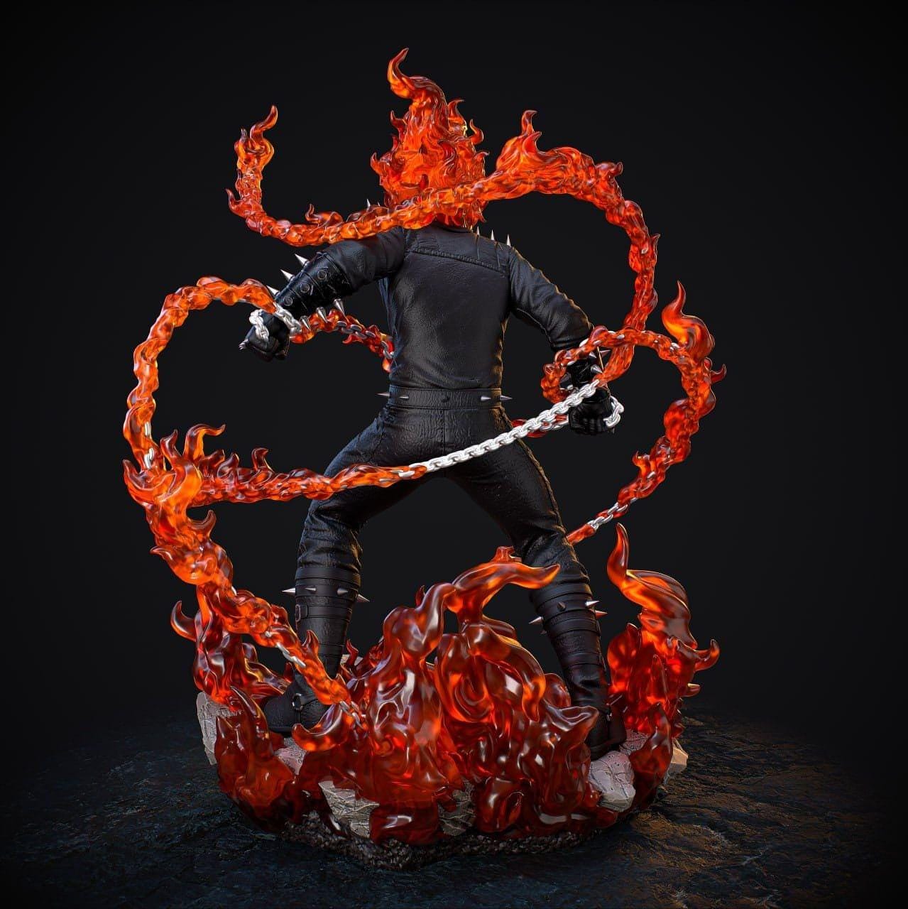 1-6 Scale Ghost Rider 3D STL File - 3D Design 3D Printer 1-6 Scale ...