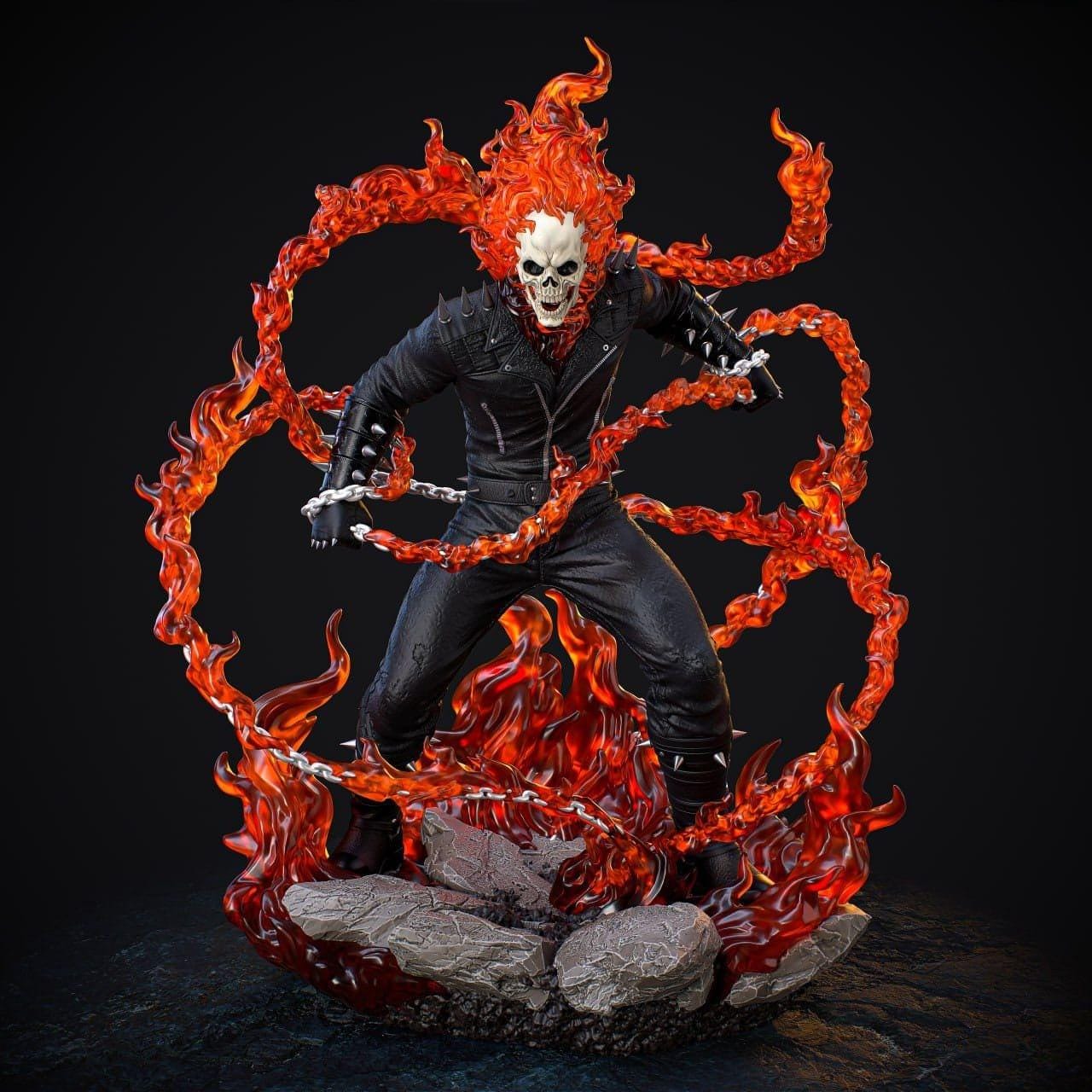 1-6 Scale Ghost Rider 3D STL File - 3D Design 3D Printer 1-6 Scale ...