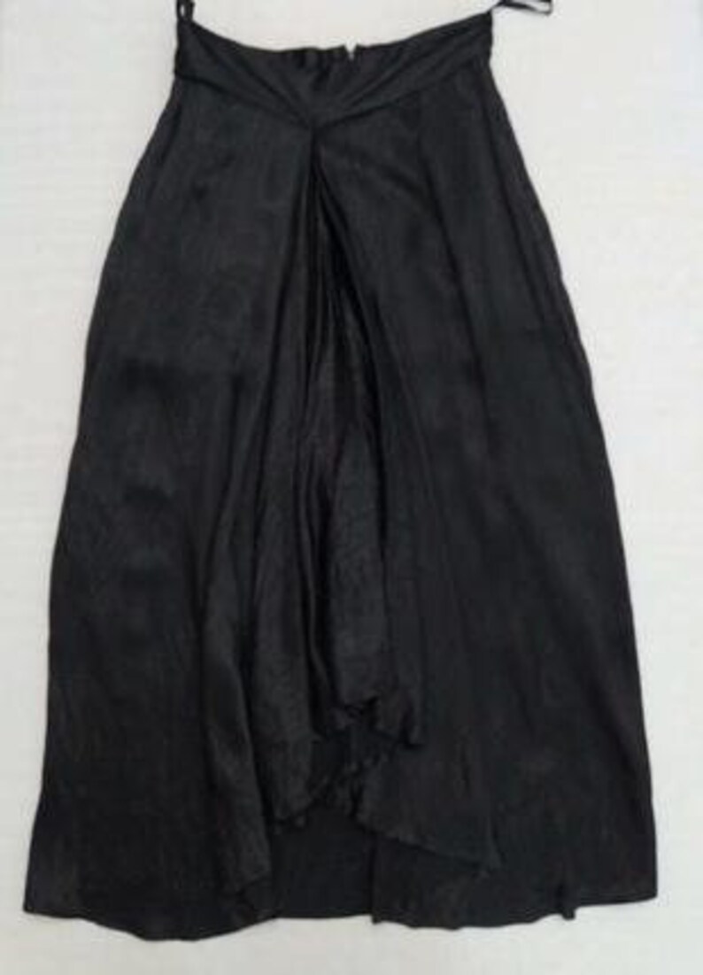 Timeless German Style Elegant Black Vintage Long Viscose Skirt Size 38 - Etsy