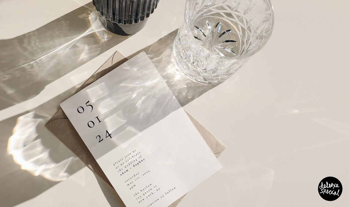 DIY Wedding Invitation Template Digital Download Black and White ...