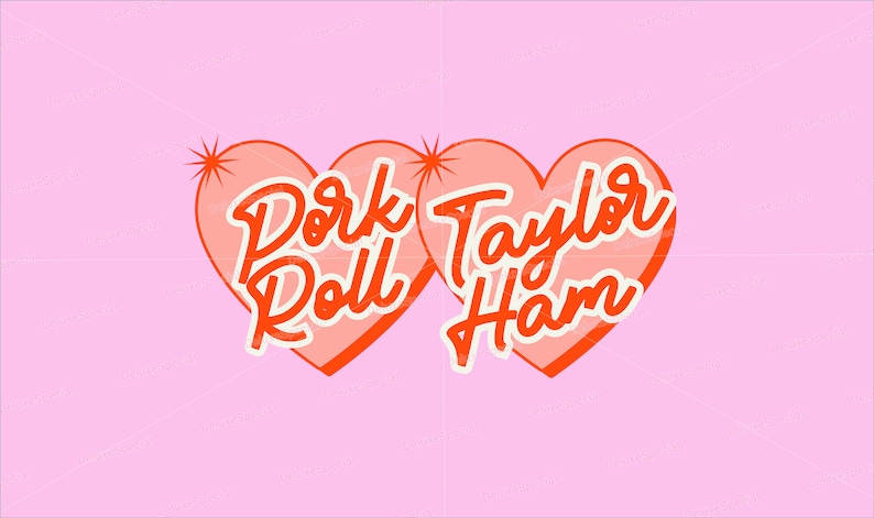 Taylor Ham Pork Roll SVG PNG Bundle New Jersey Food Diner Heart Lover ...