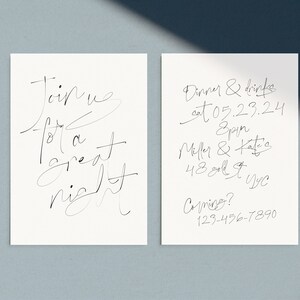 Handwritten Invitation Personalized Invitation Customized Design ...