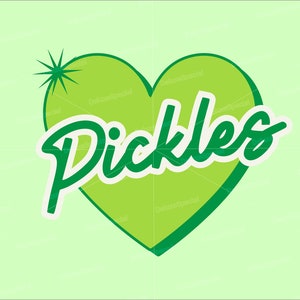 Pickles SVG PNG Cute Funny Food Pickle Lover Heart Love Vintage Retro ...