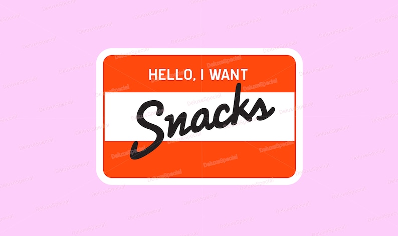 Snacks SVG Files for Cricut Svg Silhouette Hello My Name Svg Retro ...