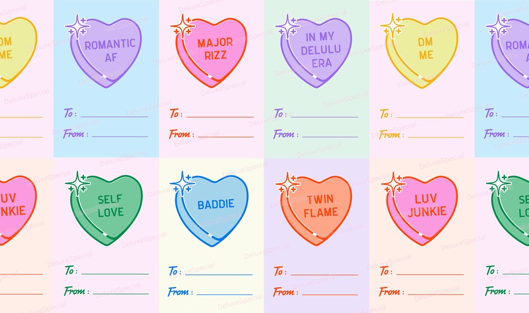 Printable Valentines PDF Bundle Funny Valentine Trendy Valentine Card ...