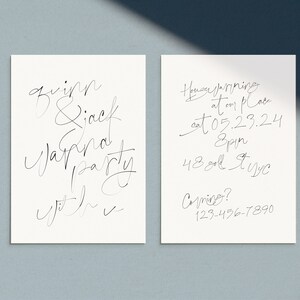 Handwritten Invitation Personalized Invitation Let's Party - Etsy