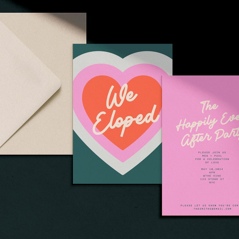 We Eloped Invitation - Etsy