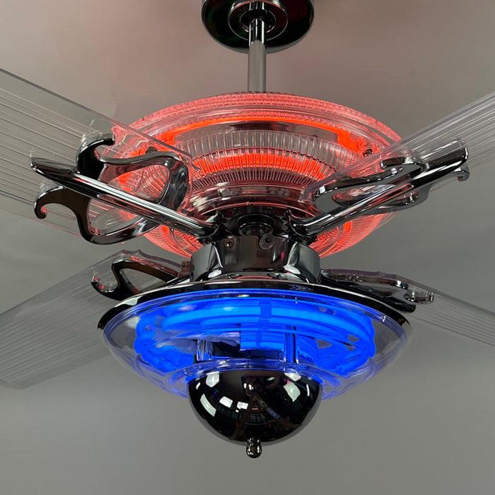 TANGERINE Neon Ceiling Fan - Etsy