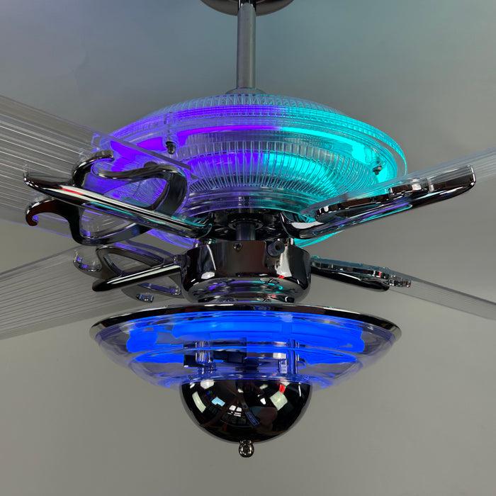 TURQUOISE & PURPLE Neon Ceiling Fan - Etsy