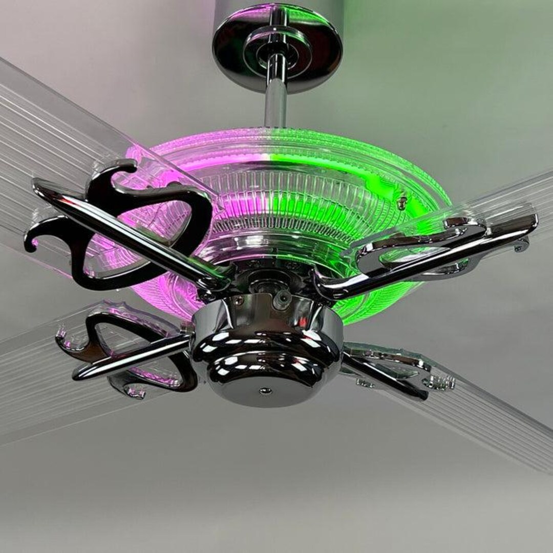 GREEN & BUBBLEGUM Neon Ceiling Fan - Etsy