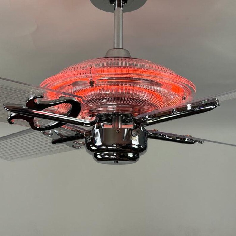 TANGERINE Neon Ceiling Fan - Etsy