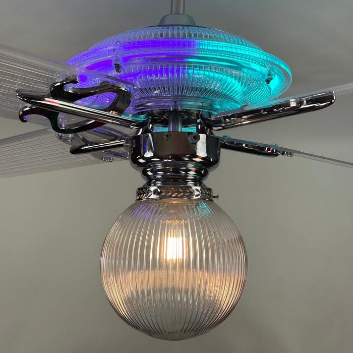 TURQUOISE & PURPLE Neon Ceiling Fan - Etsy