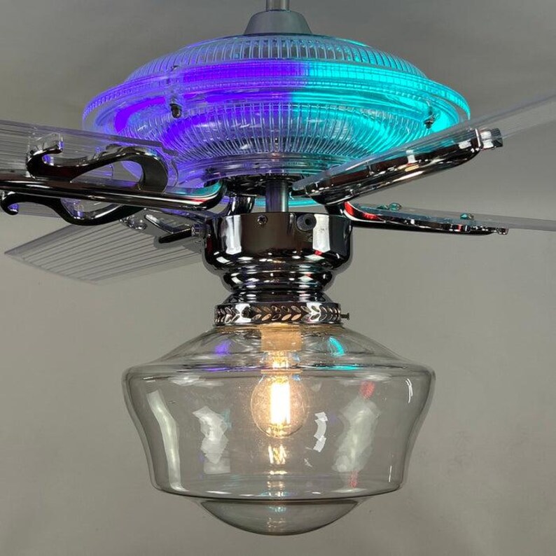 TURQUOISE & PURPLE Neon Ceiling Fan - Etsy