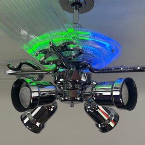 GREEN & BLUE Neon Ceiling Fan - Etsy