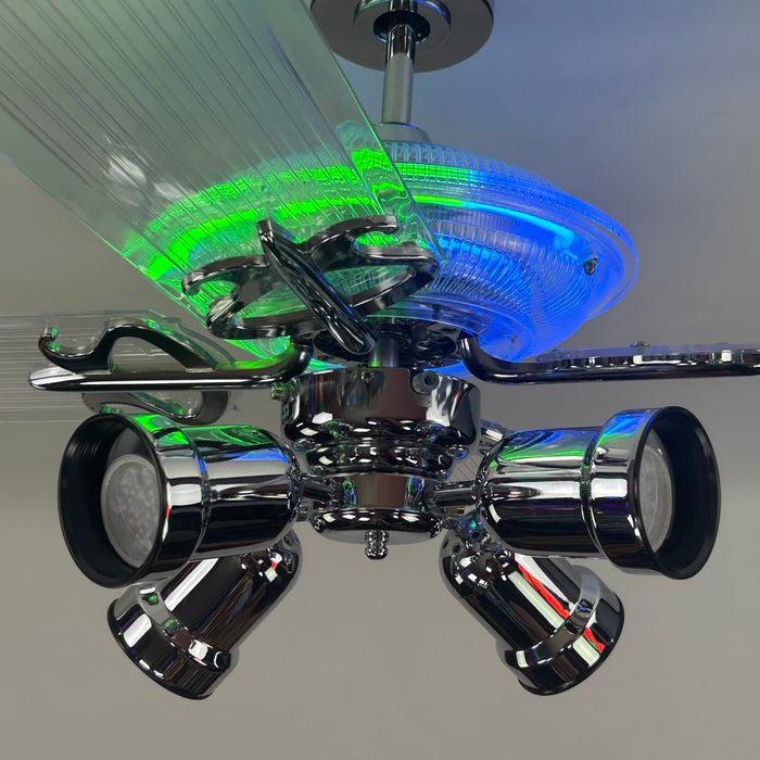 GREEN & BLUE Neon Ceiling Fan - Etsy