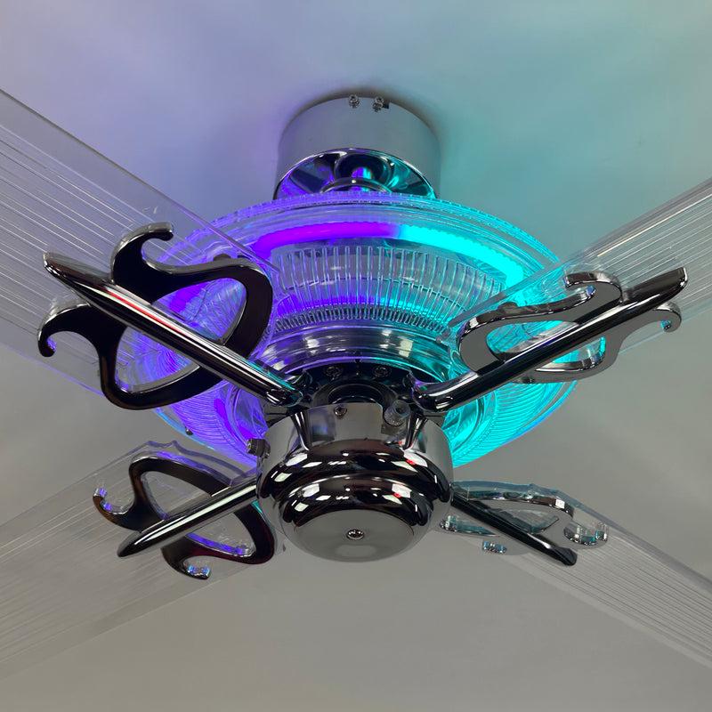 TURQUOISE & PURPLE Neon Ceiling Fan - Etsy