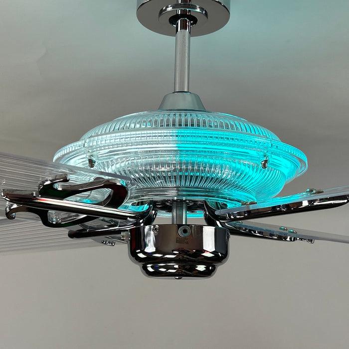 TURQUOISE & SNOW WHITE Neon Ceiling Fan - Etsy
