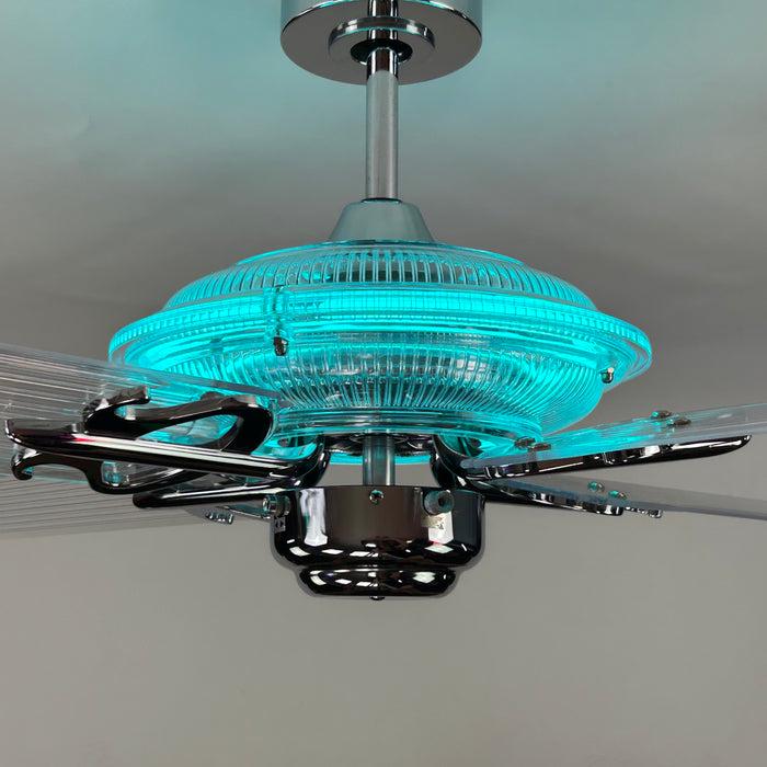 TURQUOISE Neon Ceiling Fan - Etsy