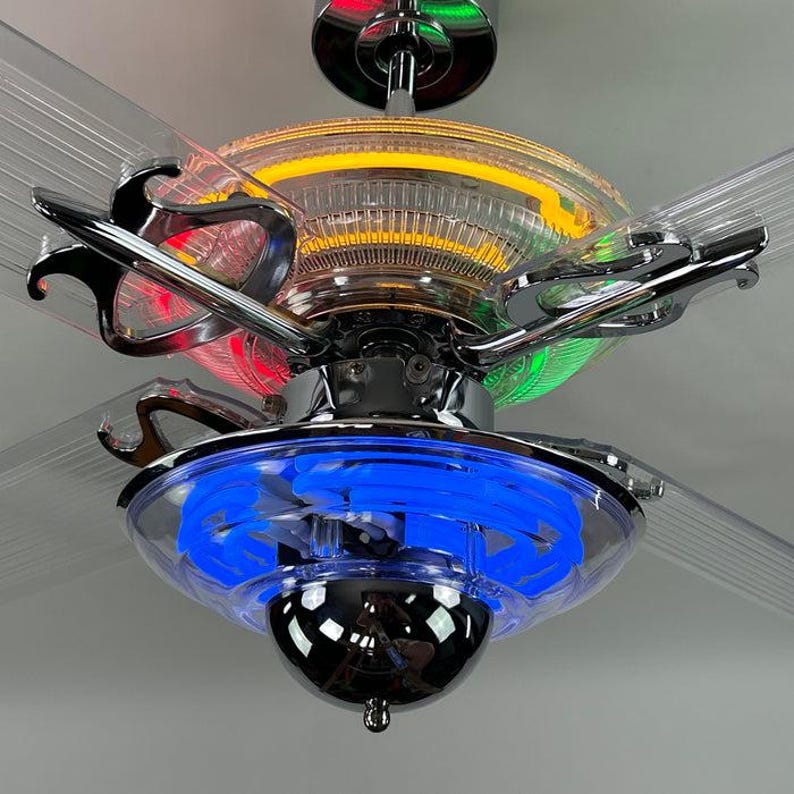 SMOKESHOP RASTA Neon Ceiling Fan - Etsy