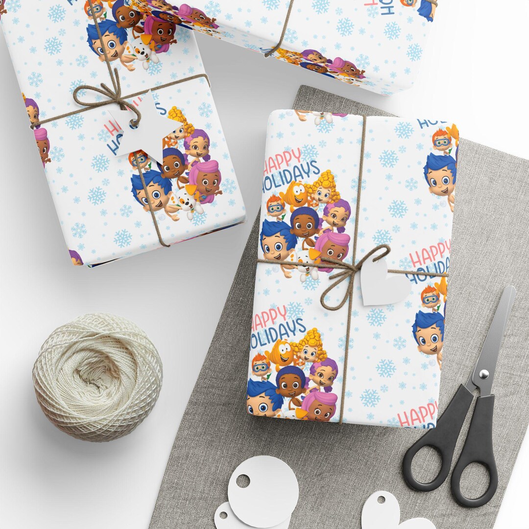 Wrapping Papers, Christmas Gift Wrap, Bubble Guppies Snowflake Happy ...