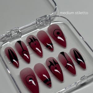 Sukuna Inspired Press on Nails – Jujutsu Kaisen Anime Nails | Hand ...