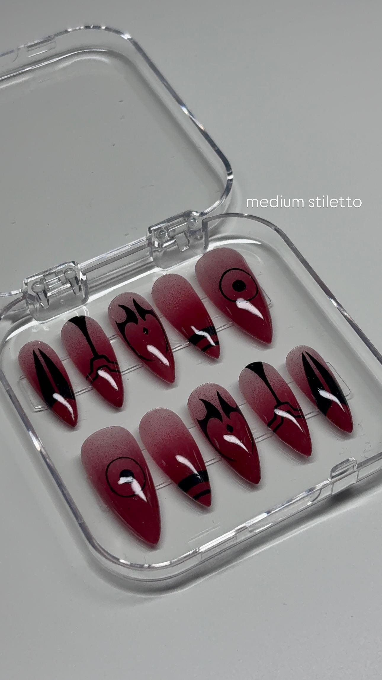 Sukuna Inspired Press on Nails – Jujutsu Kaisen Anime Nails | Hand ...