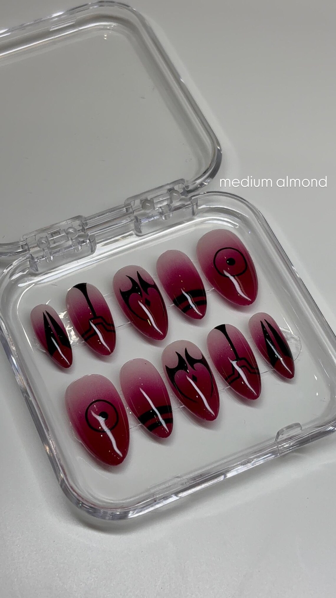 Sukuna Inspired Press on Nails – Jujutsu Kaisen Anime Nails | Hand ...