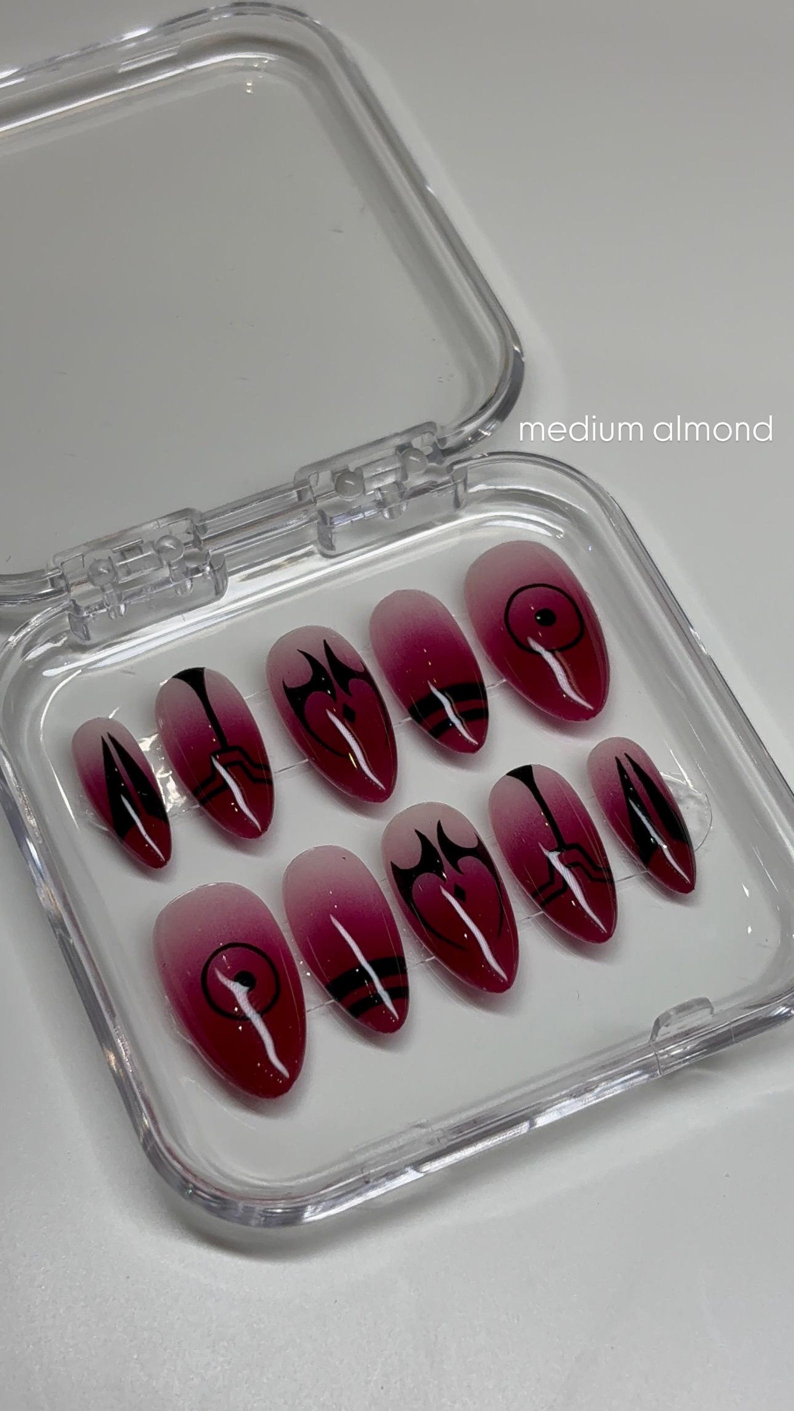 Sukuna Inspired Press on Nails – Jujutsu Kaisen Anime Nails | Hand ...